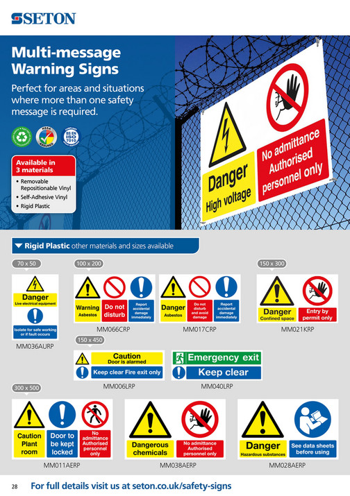Seton UK Safety Signs Digital Catalogue - Page 28-29